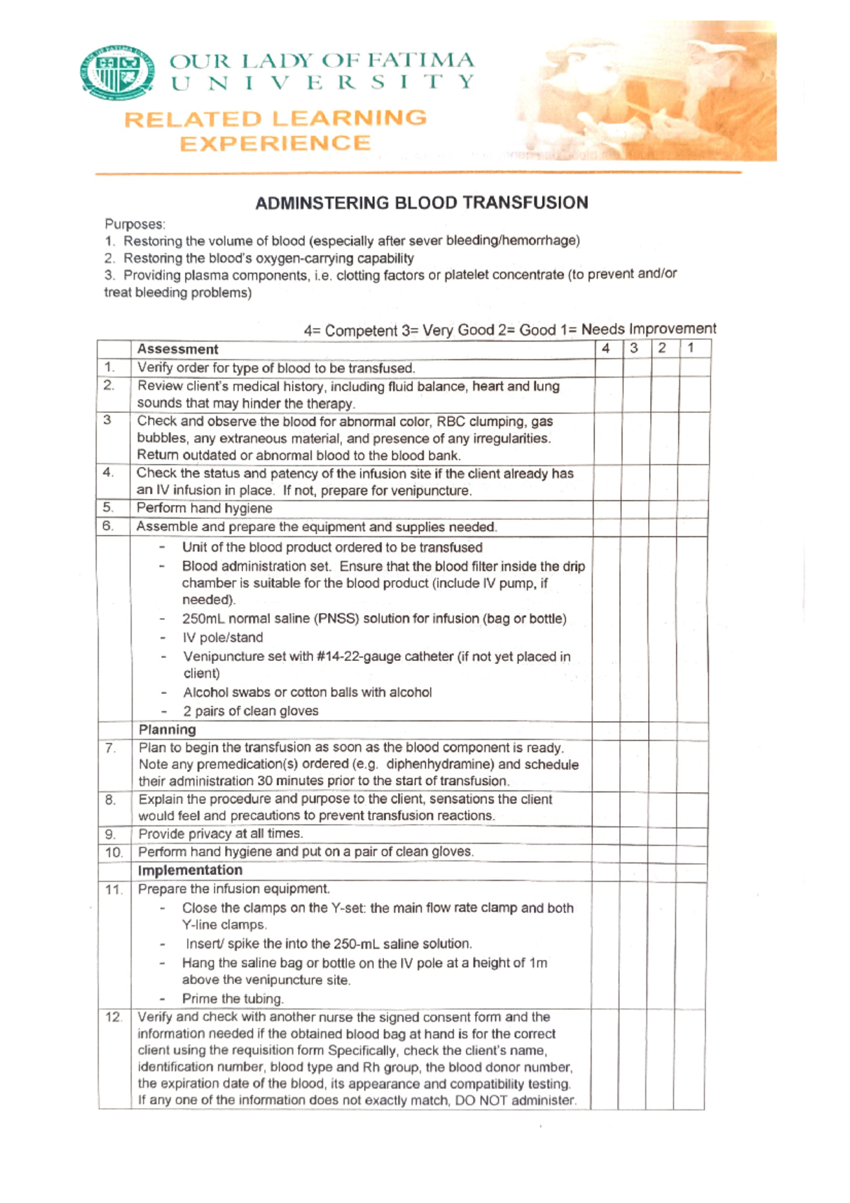 Blood Transfusion Checklist: Essential Guidelines for Safe Procedures ...