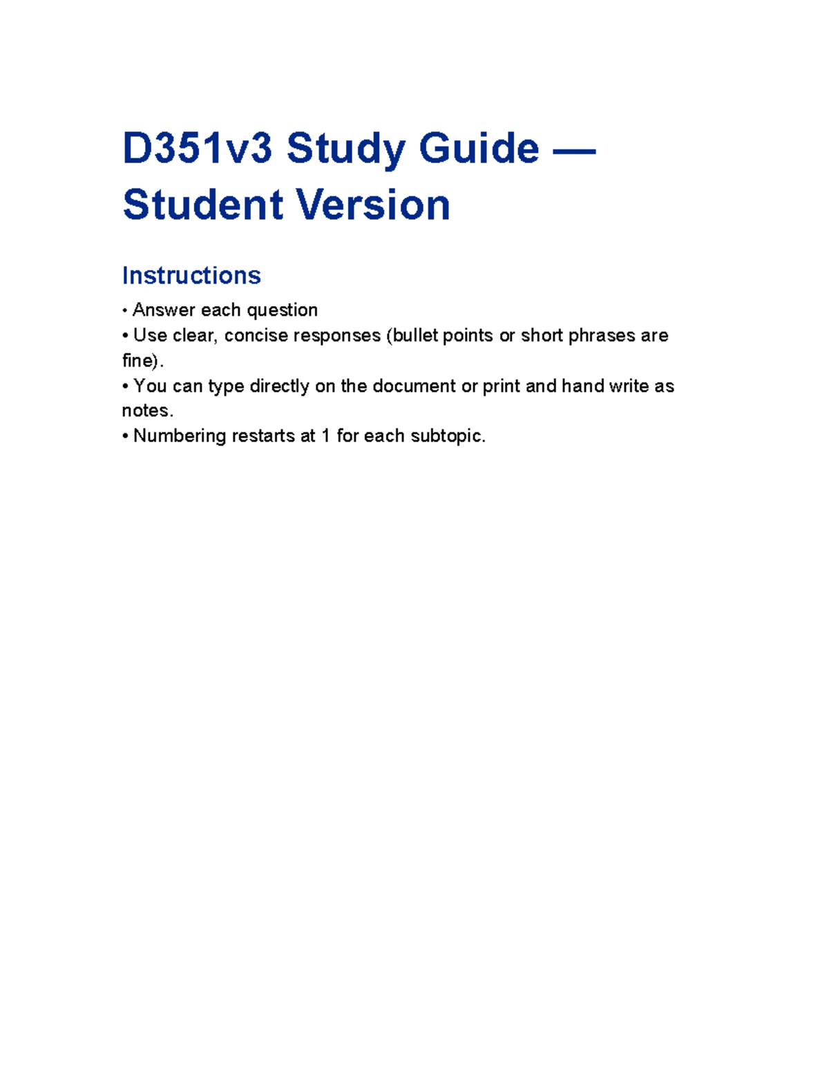 D351 Study Guide: Comprehensive Overview for HR Management 2026 - Studocu
