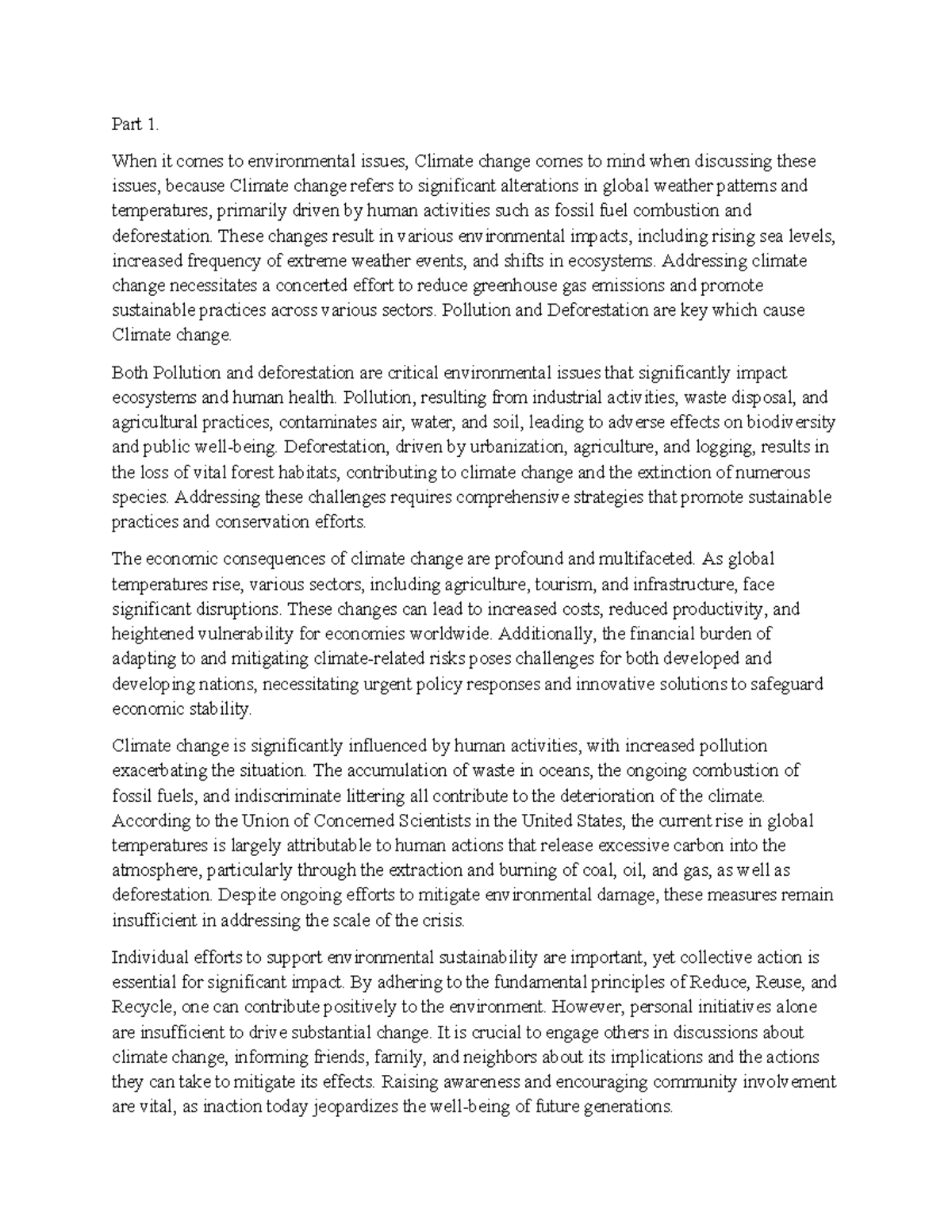 ENGL 1102 - Assignment Activity Unit 6 - Part 1. When it comes to ...