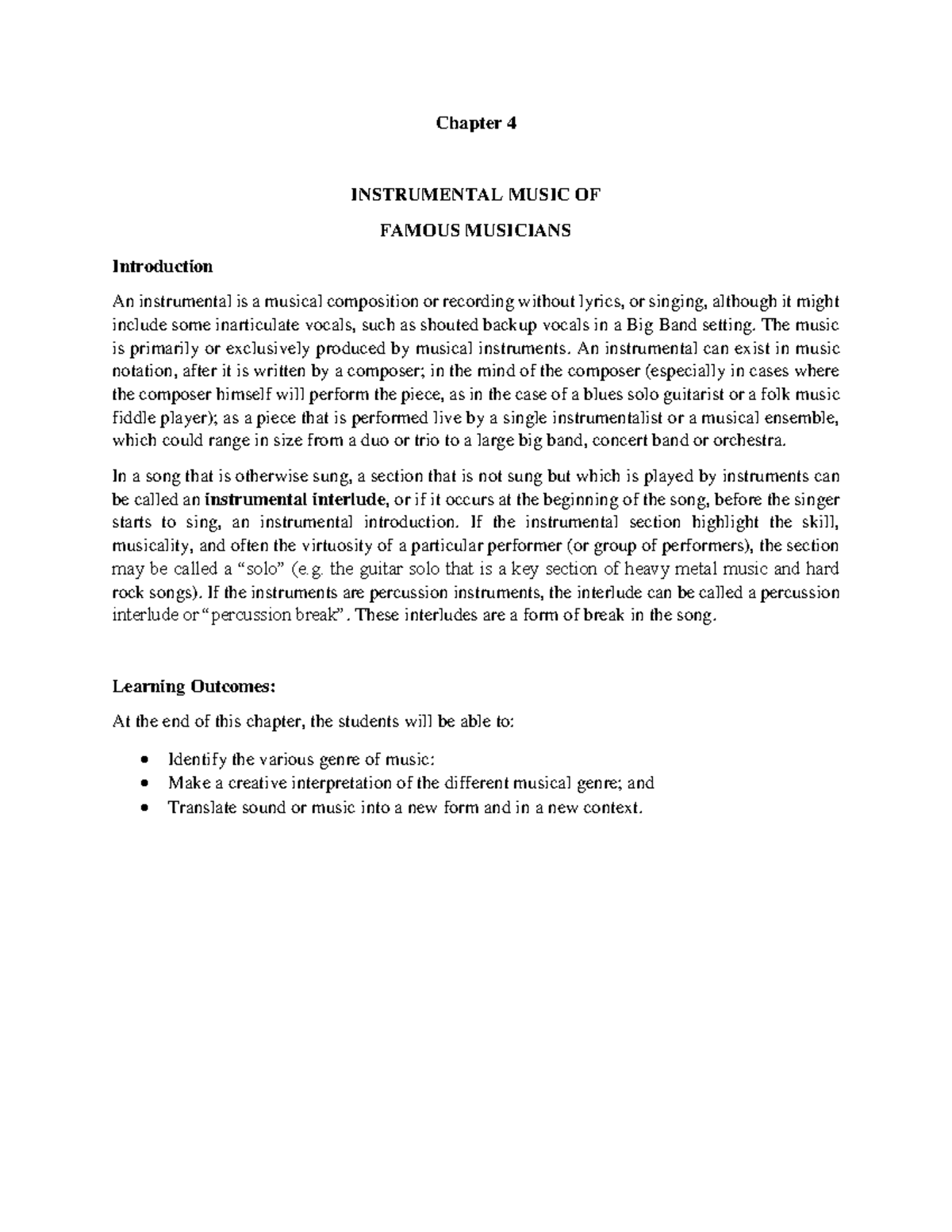 Art Appreciation: Instrumental Music and Soulmaking Techniques in Art ...