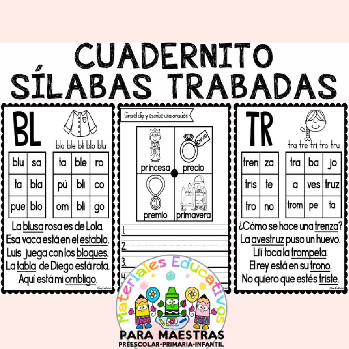 Cuaderno de Sílabas Trabadas para Maestras - Lectura y Escritura - Studocu