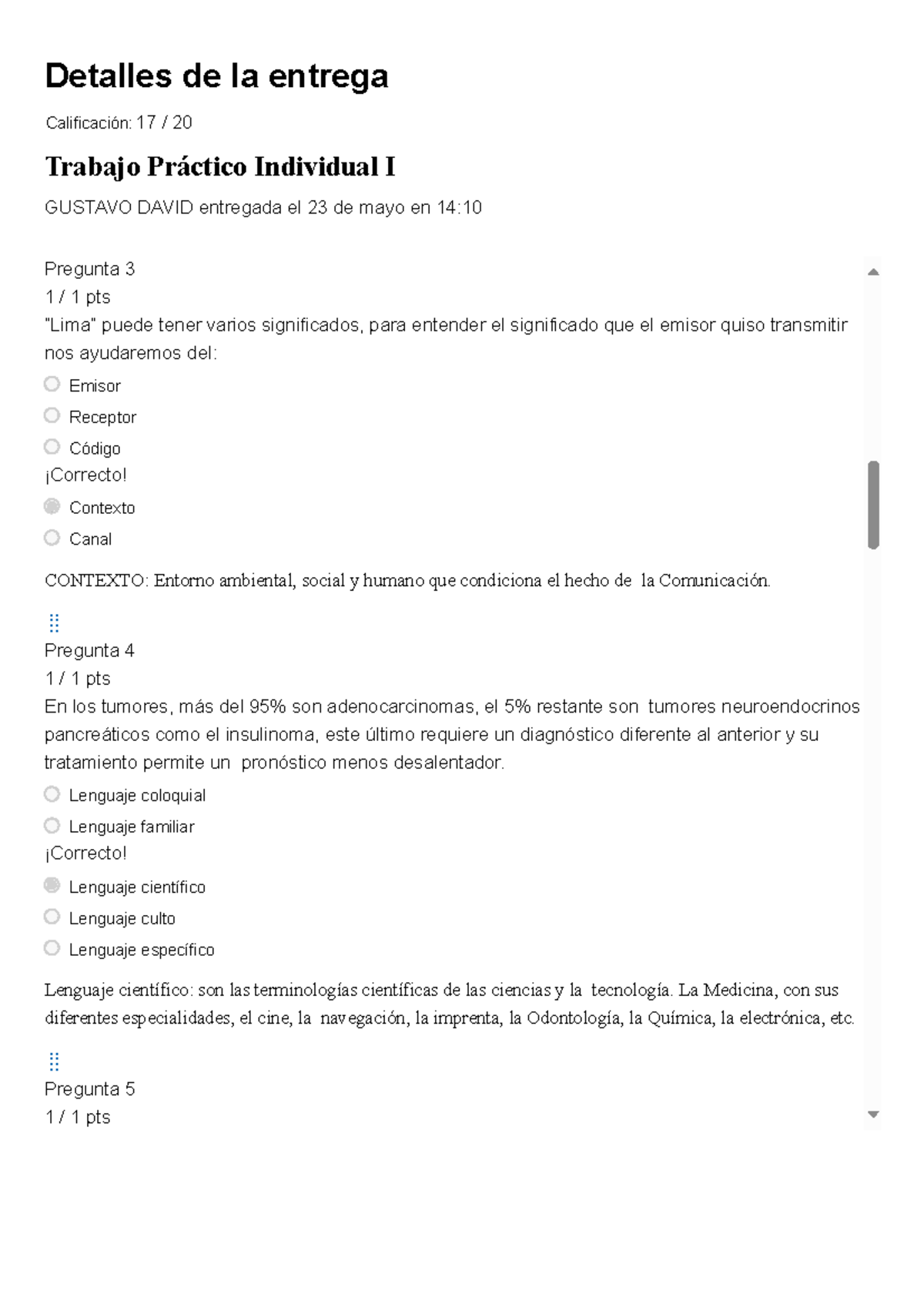 Trabajo Práctico Individual I: Lenguaje Oral y Escrito - GUSTAVO DAVID ...