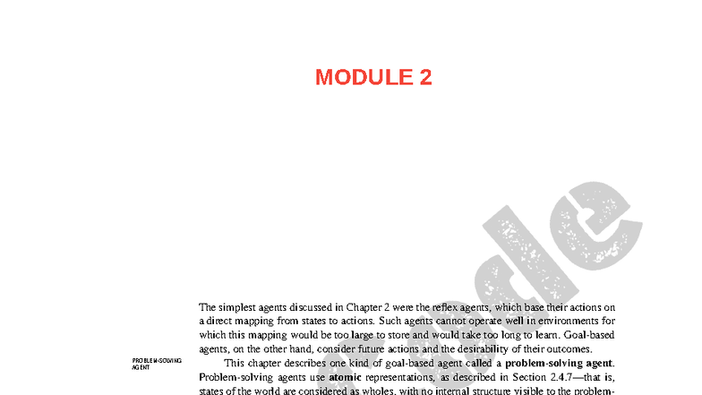 BCS515B Module 2: Problem Solving and Search Strategies - Studocu