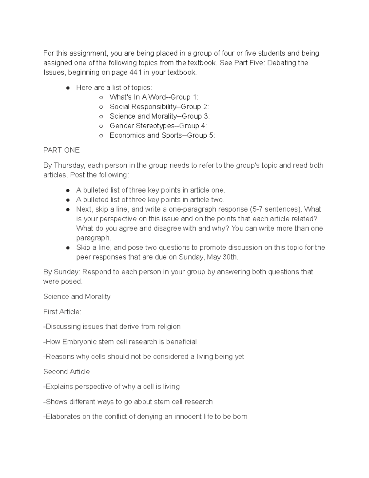 Group Assignment - Google Docs - For this assignment, you are being ...