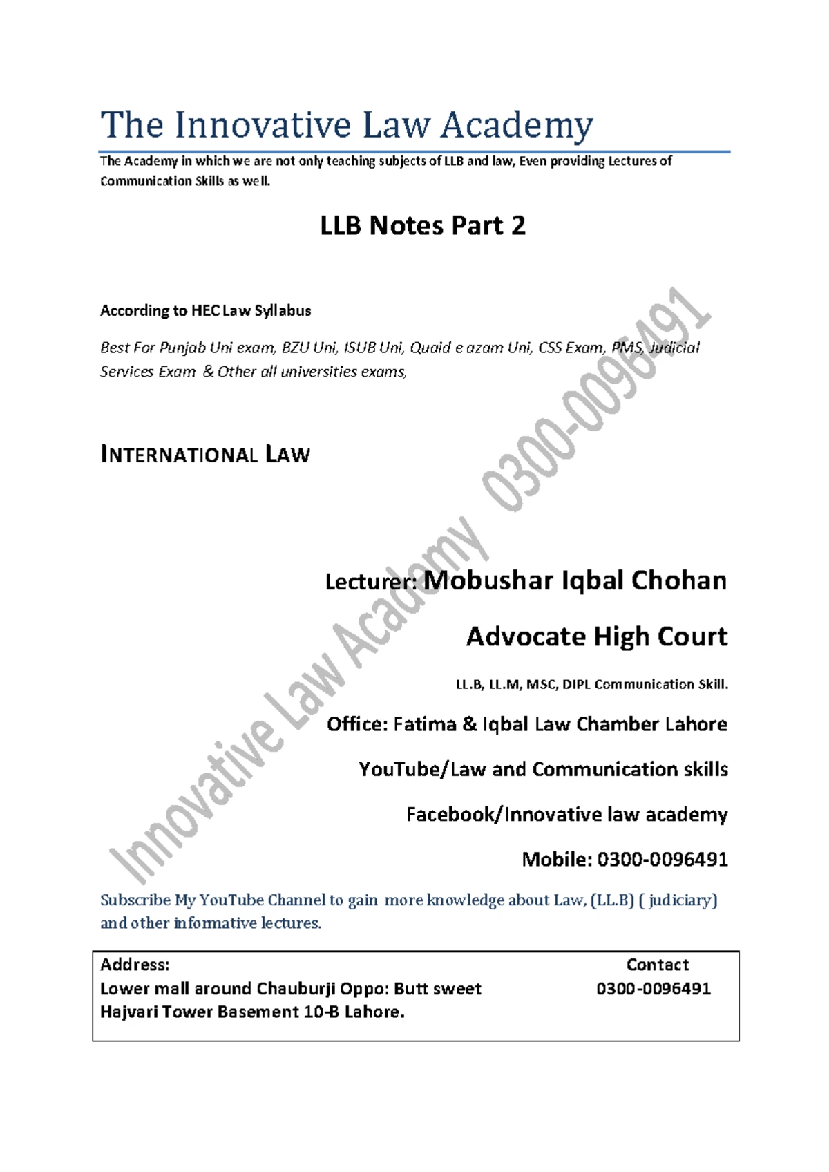 Llb 2 land Revenue Act - study notes for llb students - The Innovative ...