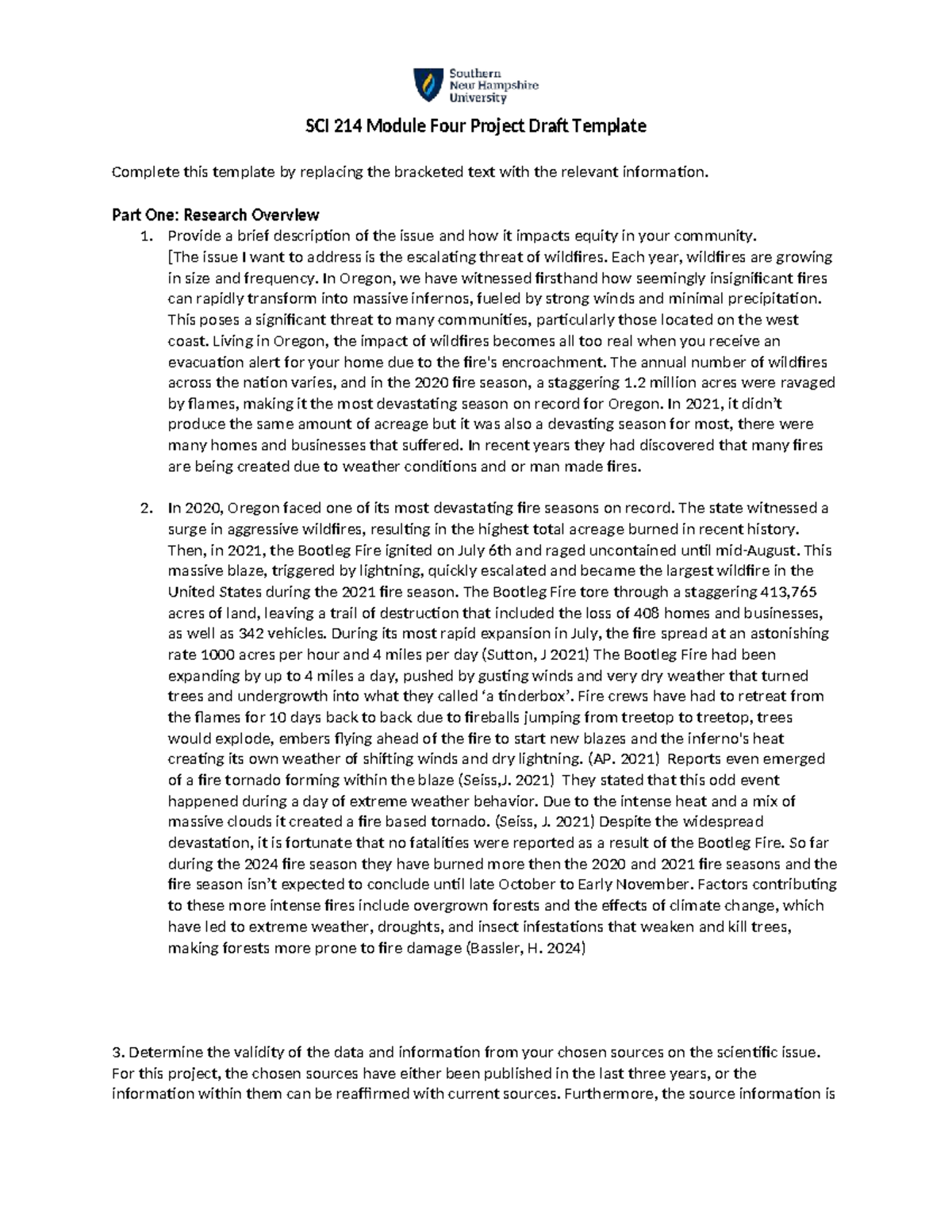 SCI 214 Module Four Project: Analysis of Wildfire Impact in Oregon ...