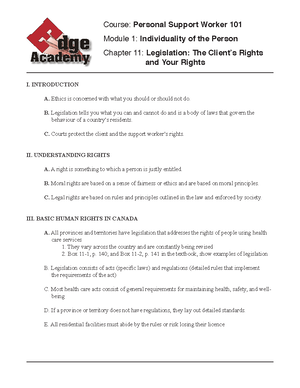 Module 04 - Module 4 – Assisting with Personal Hygiene Module length: 30 Hours SUBJECT ...