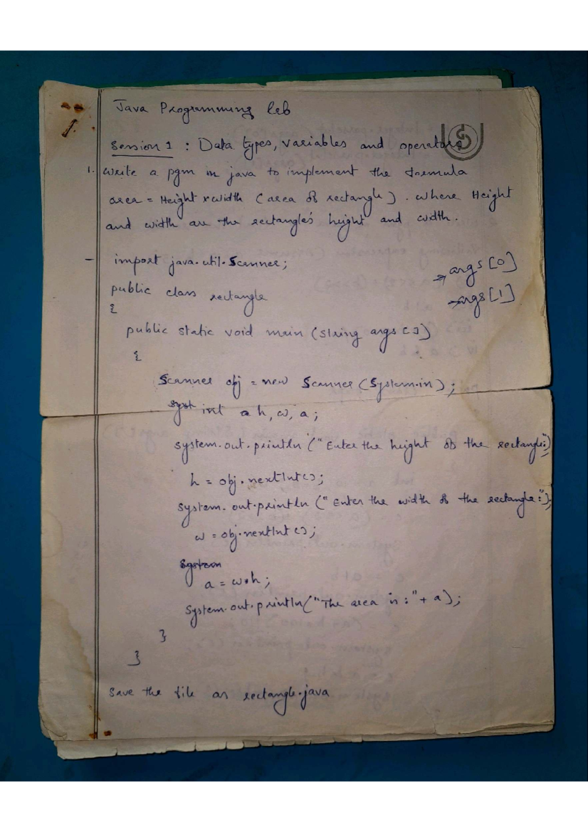 Ref Notes - Java Programming Lab Session 1: Data Types, Variables ...