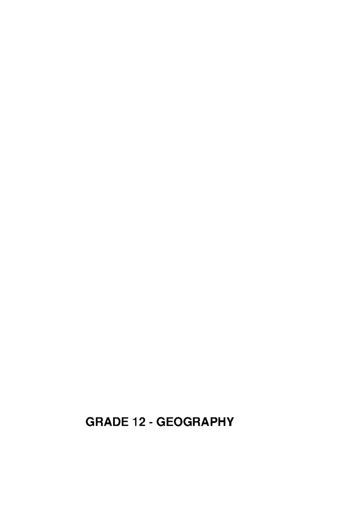 Grade 12 Geography Notes: Groundwater and River Systems Overview - Studocu