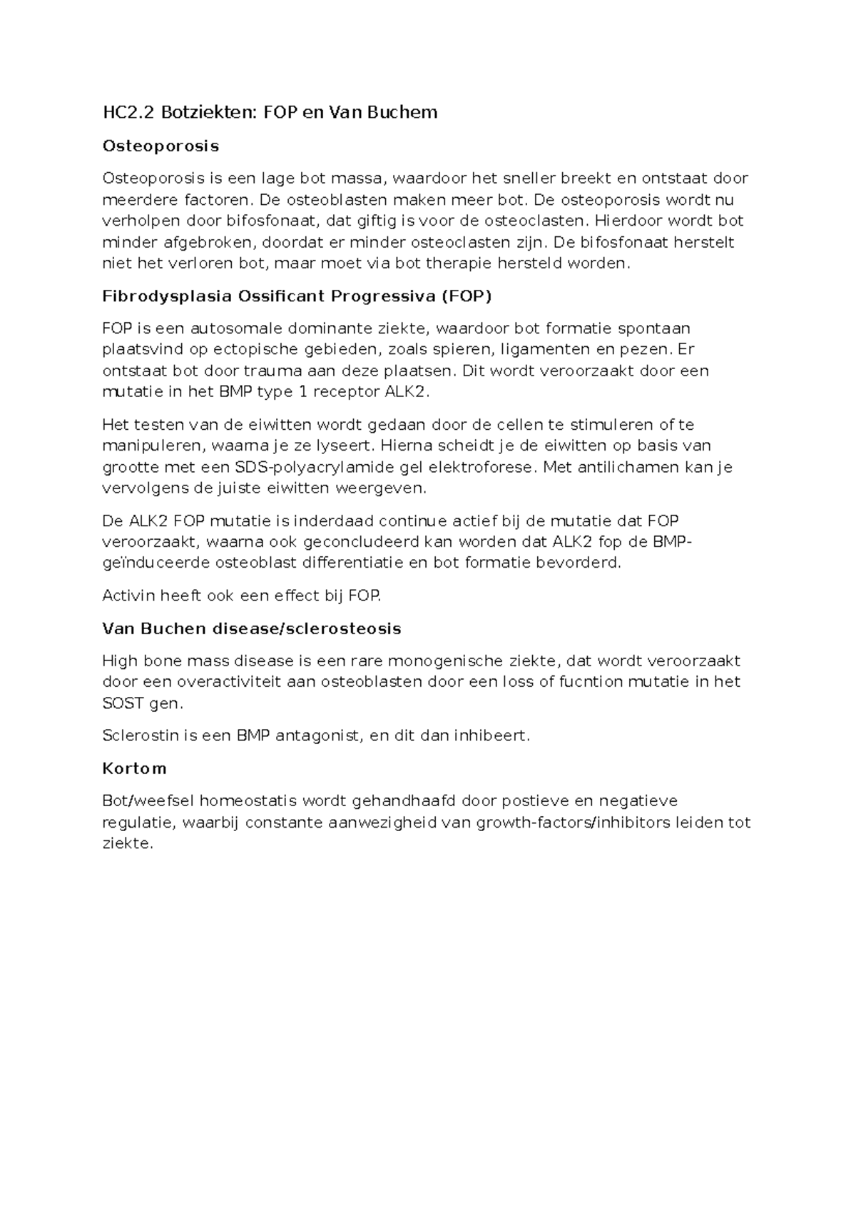 HC2.2 Botziekten: Osteoporose, FOP en Van Buchem Ziekte Uitleg ...