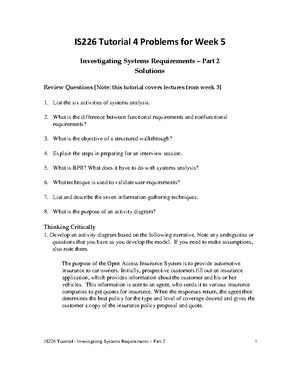 Topic 3 Tutorial Questions Marking scheme - Multiple Choice Questions 1 ...