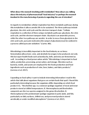 [Solved] Louis Pasteur said The role of the infinitely small in nature ...