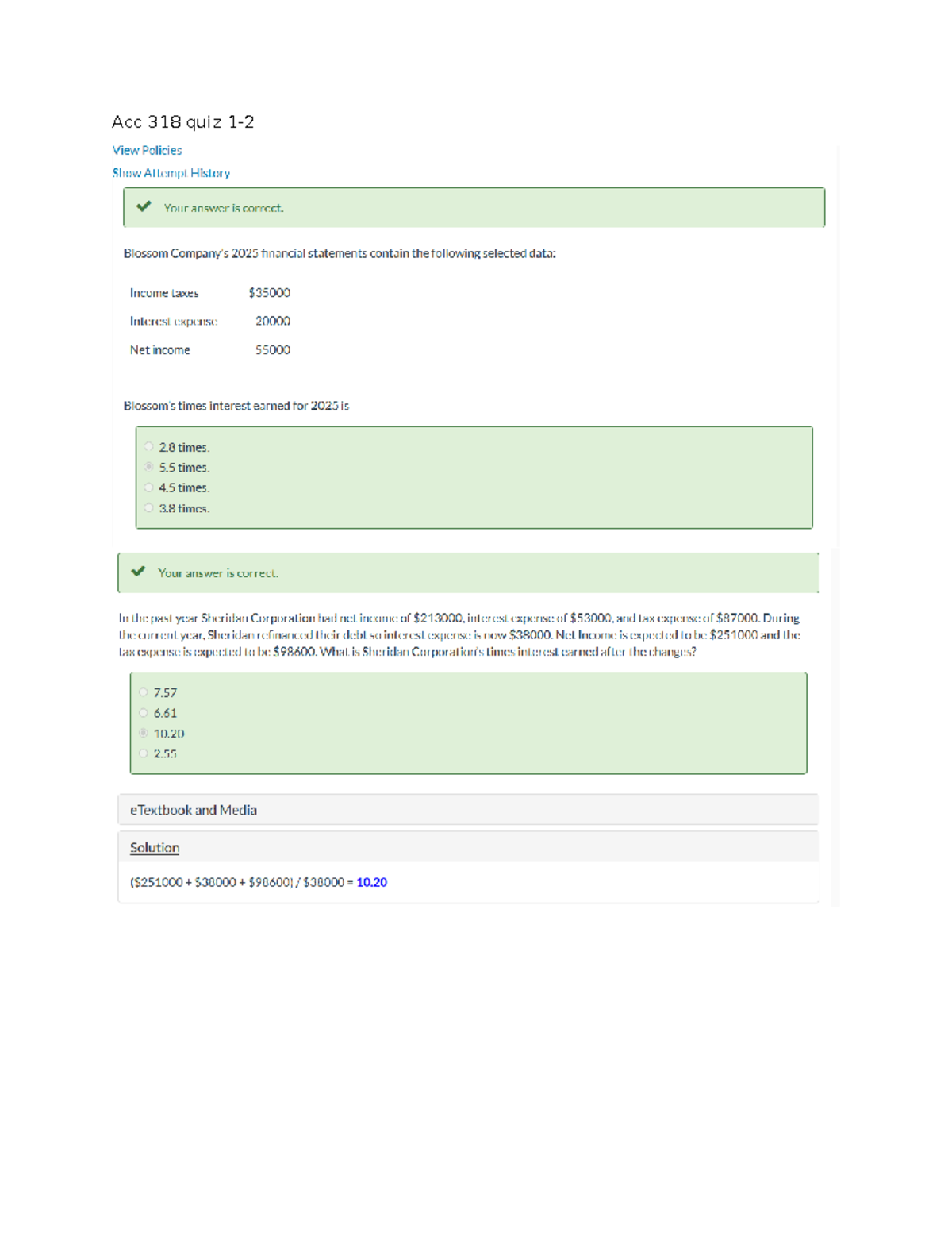 Acc 318 Quiz 1 - Module 1: Chapters Overview and Key Points - Studocu