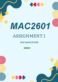 MAC2601 Mandatory assignments - Unisa - Studocu