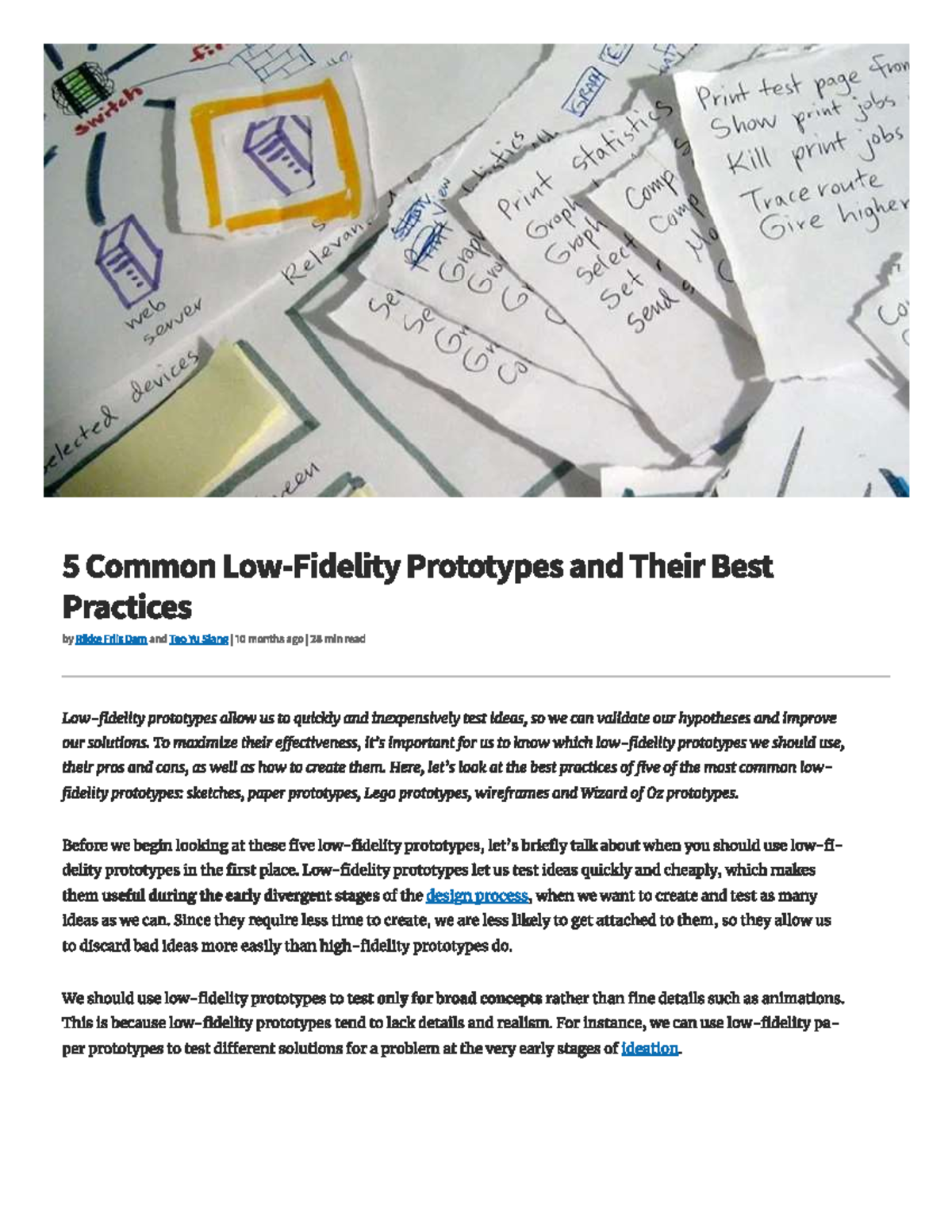 5 Creative Low-Fi Prototypes for Design Projects - Studocu