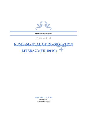 [Solved] Information sources found in the USIU library with their ...