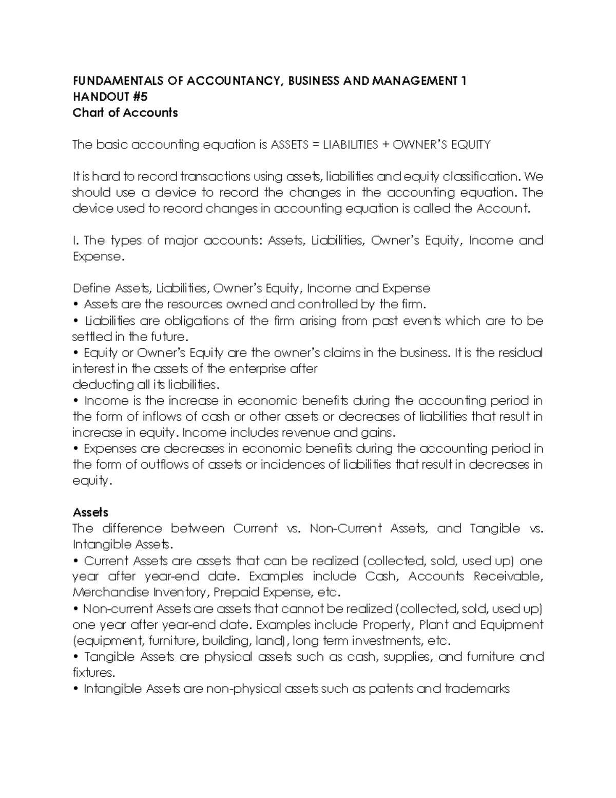 FABM1 Handout 1 - Fundamentals of Accountability in Business - Studocu