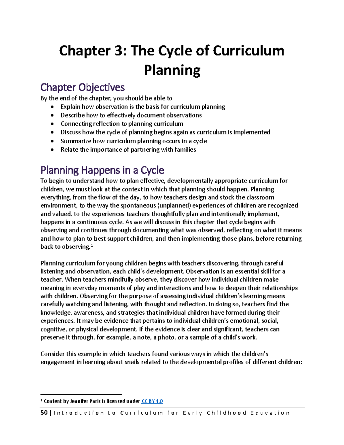 Chapter 3: The Cycle of Curriculum Planning in ECE 104 - Studocu