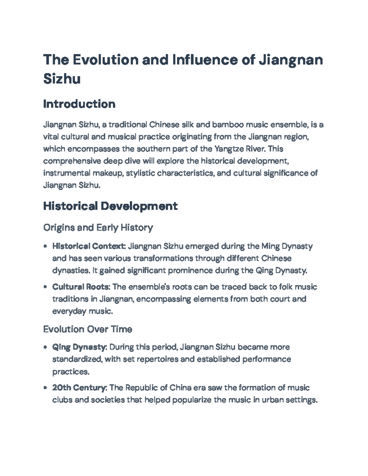 The Evolution and Cultural Significance of Jiangnan Sizhu Music - The ...