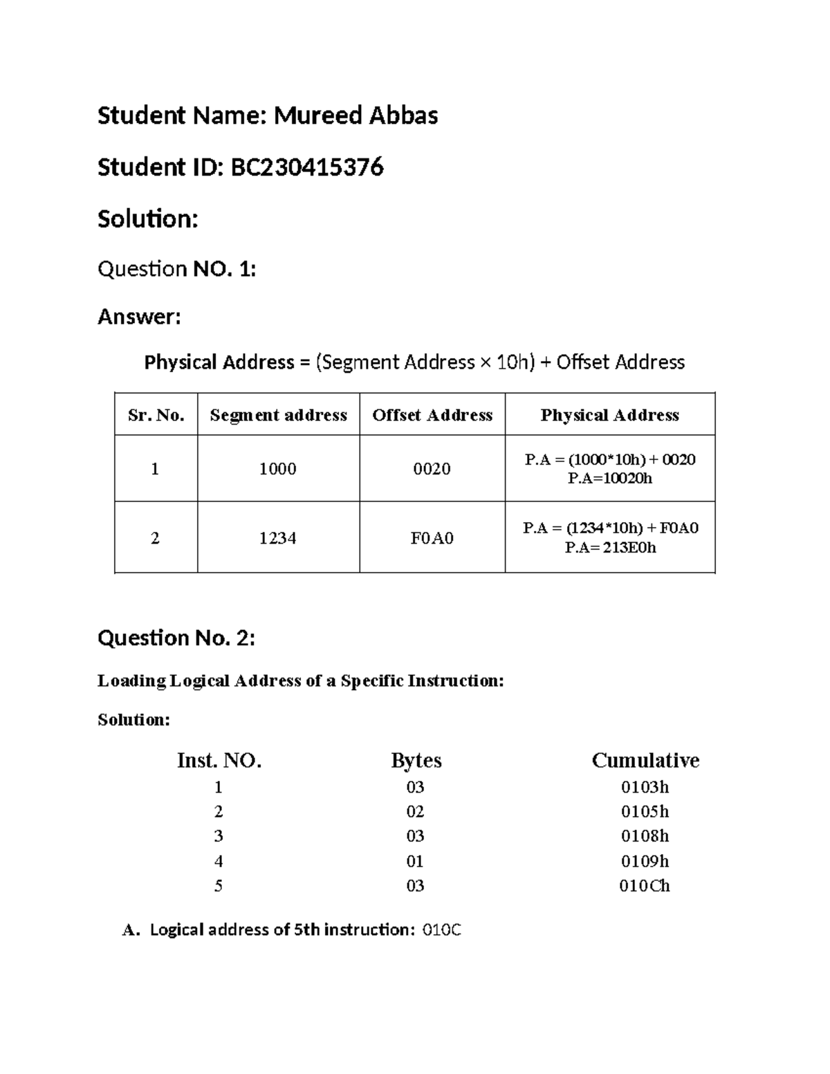 CS401 Assignment Solution: Addressing and Debugging Techniques - Studocu