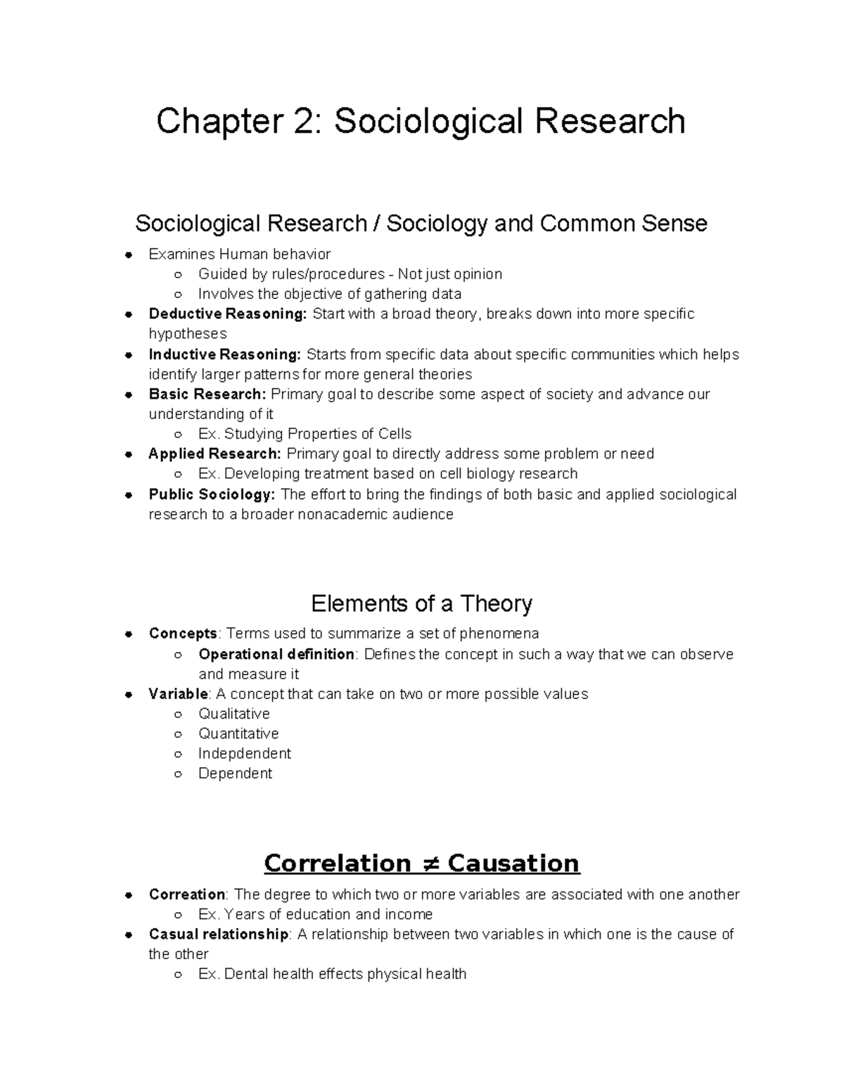 Sociological Research Methods (SOC 101): Chapter 2 Insights - Studocu