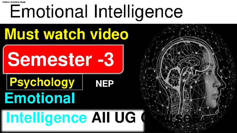 Emotional Intelligence Notes for Psychology 250331 & 125232 - Studocu