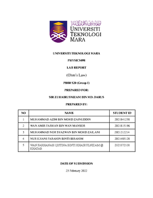 Experiment 3 (Electrochemical series) - Chemistry - Studocu
