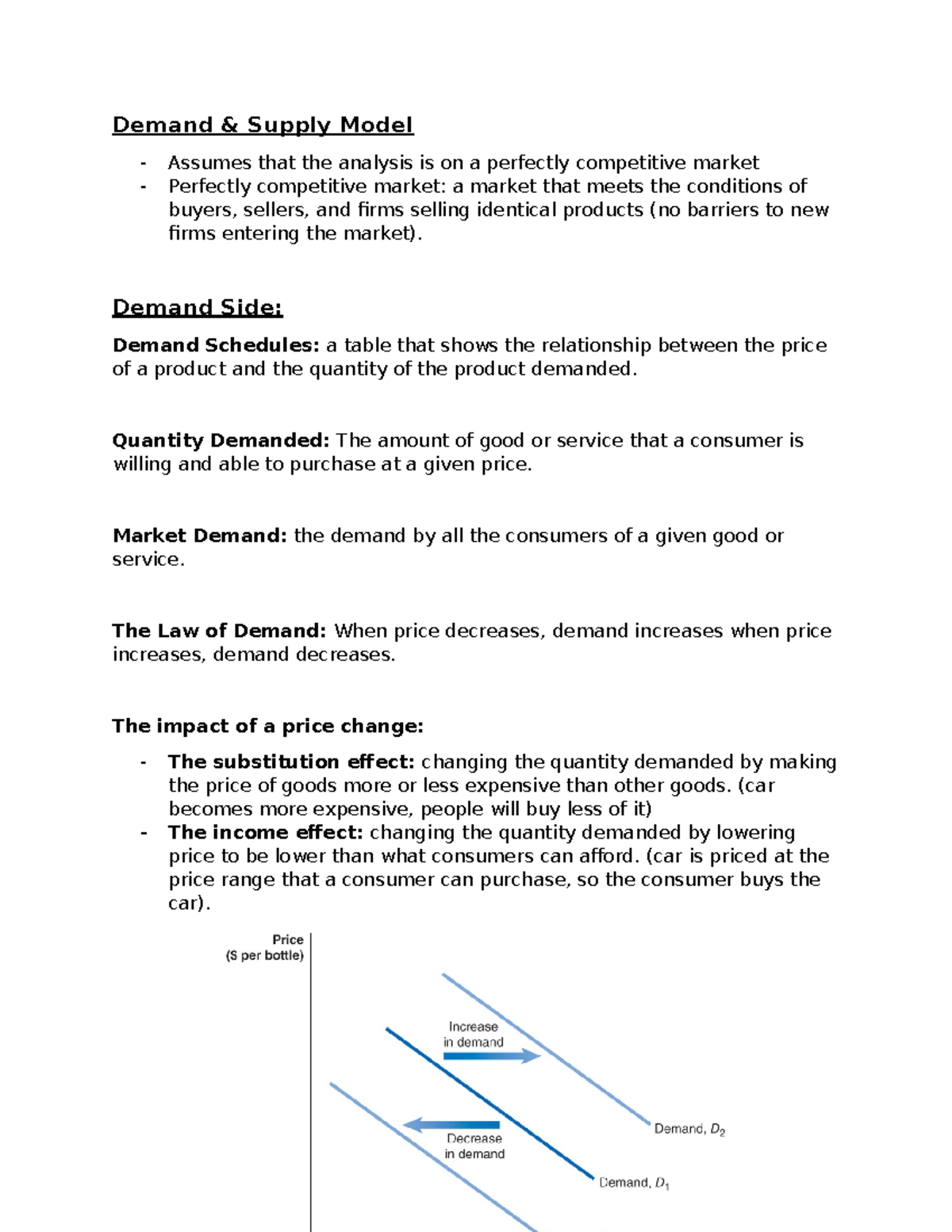 Macro Week 3: Demand and Supply Model in Perfect Competition - Studocu
