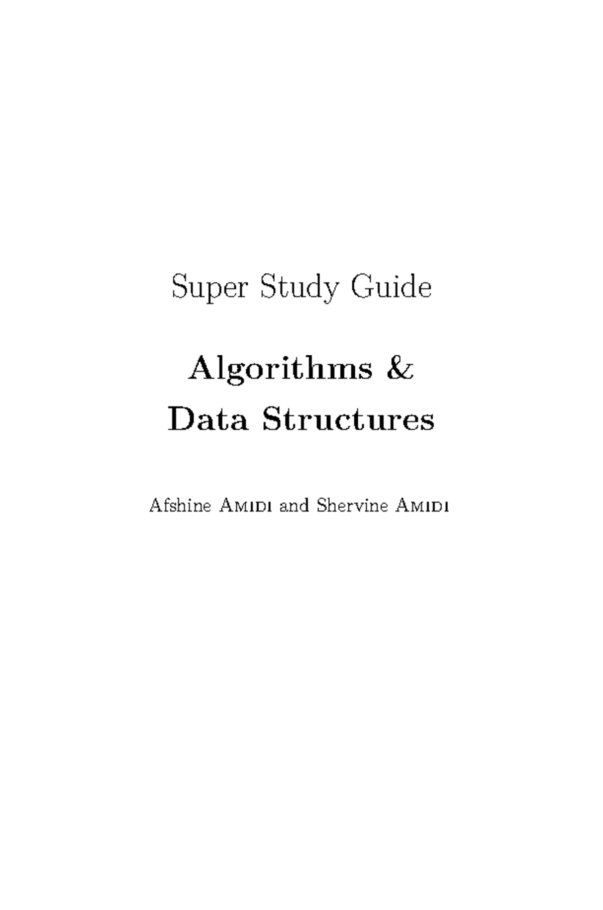 Super Study Guide: Algorithms & Data Structures (CS101) - Studocu