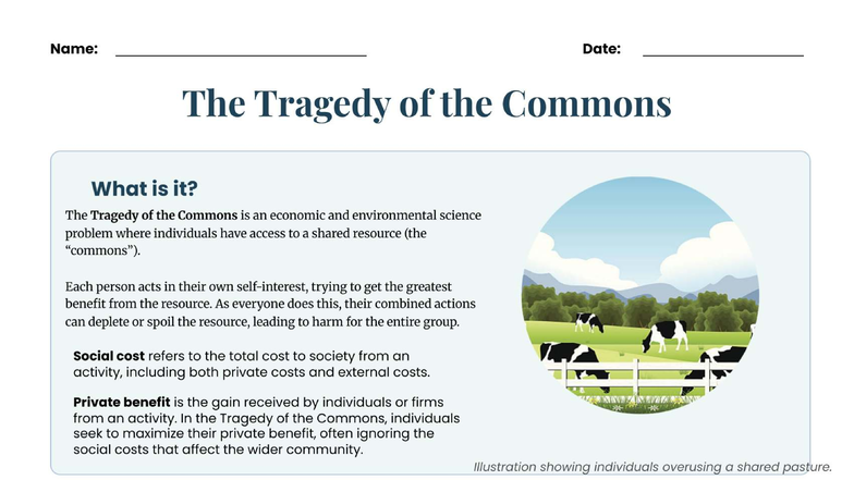 Understanding the Tragedy of the Commons: Local Herders' Dilemma - Studocu
