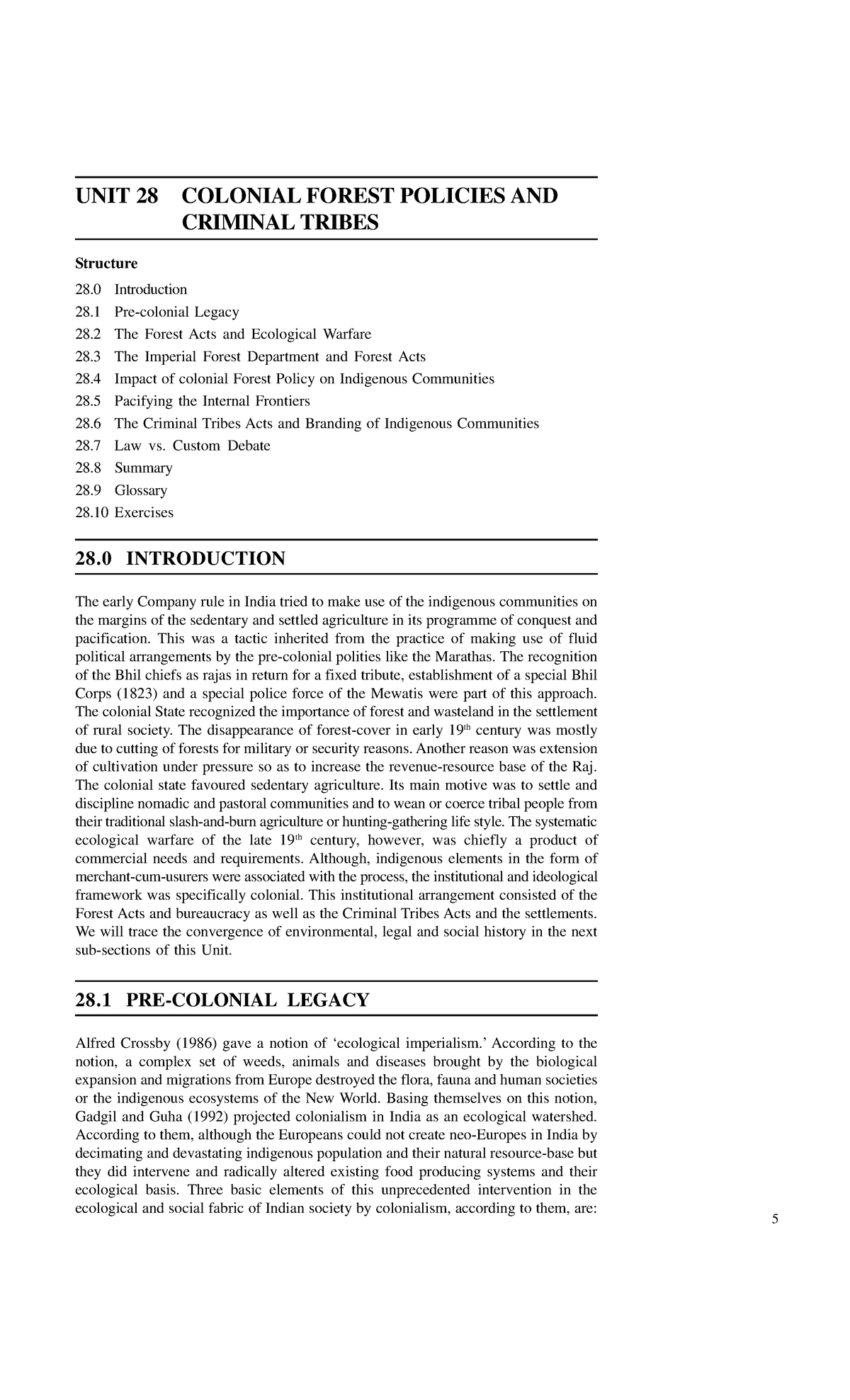Unit 28 - Colonial Forest Policies and Their Impact on Indigenous ...