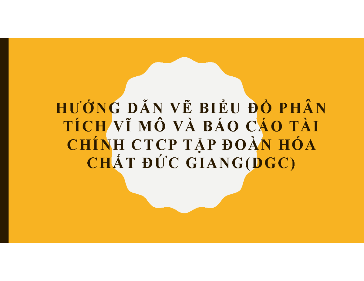 HƯỚNG DẪN SỬ DỤNG POWER BI PHÂN TÍCH ĐẦU TƯ (DGC) - Studocu