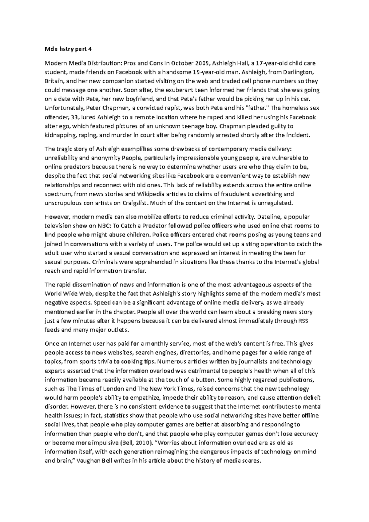 Mda hstry part 4 - History part 4 - Mda hstry part 4 Modern Media ...