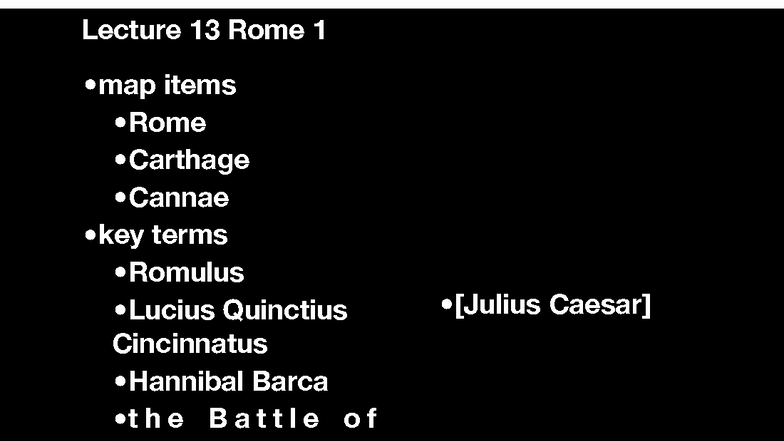 Lecture 13: The Battle of Cannae & Key Figures in Roman History - Studocu