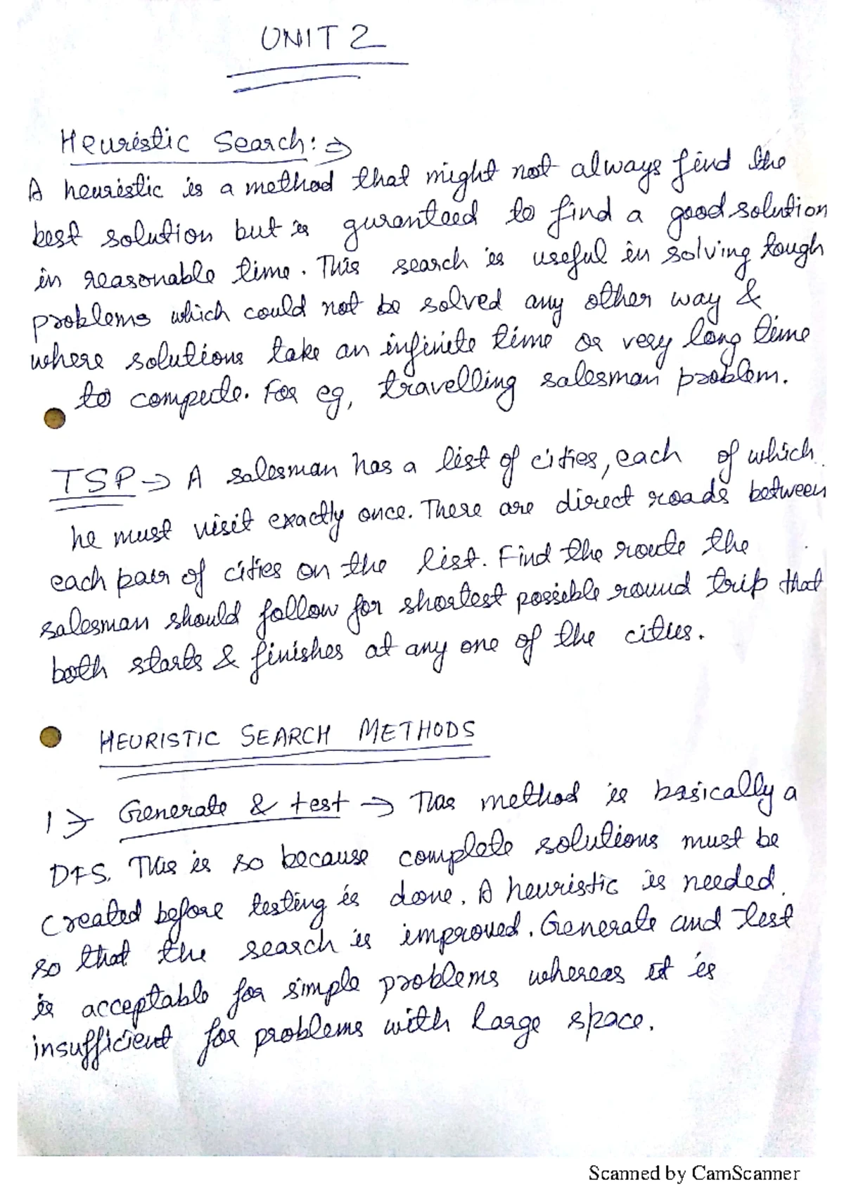 Unit 2 - efe - UNIT 2 SEARCHING FOR SOLUTIONS Boblem solving requires ...
