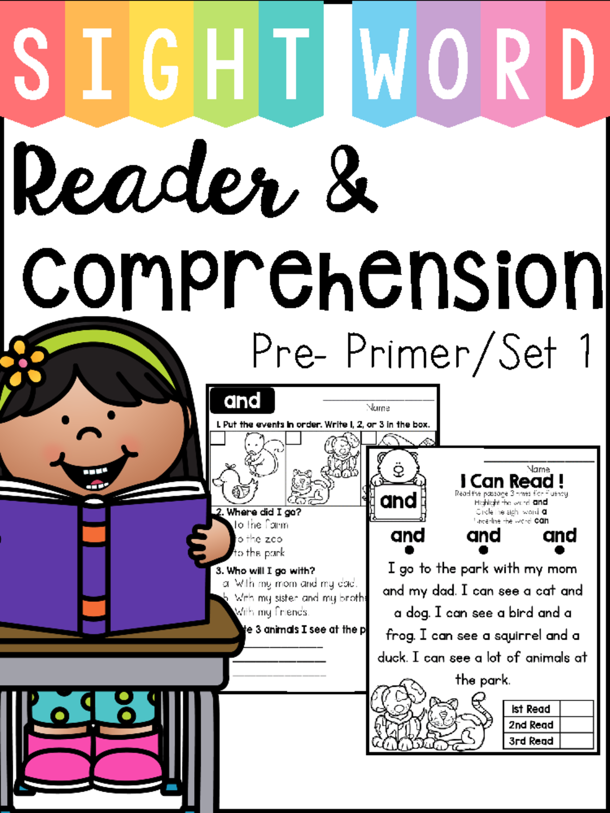 Sight word reader comprehension 1: Pre-primer activities and passages ...