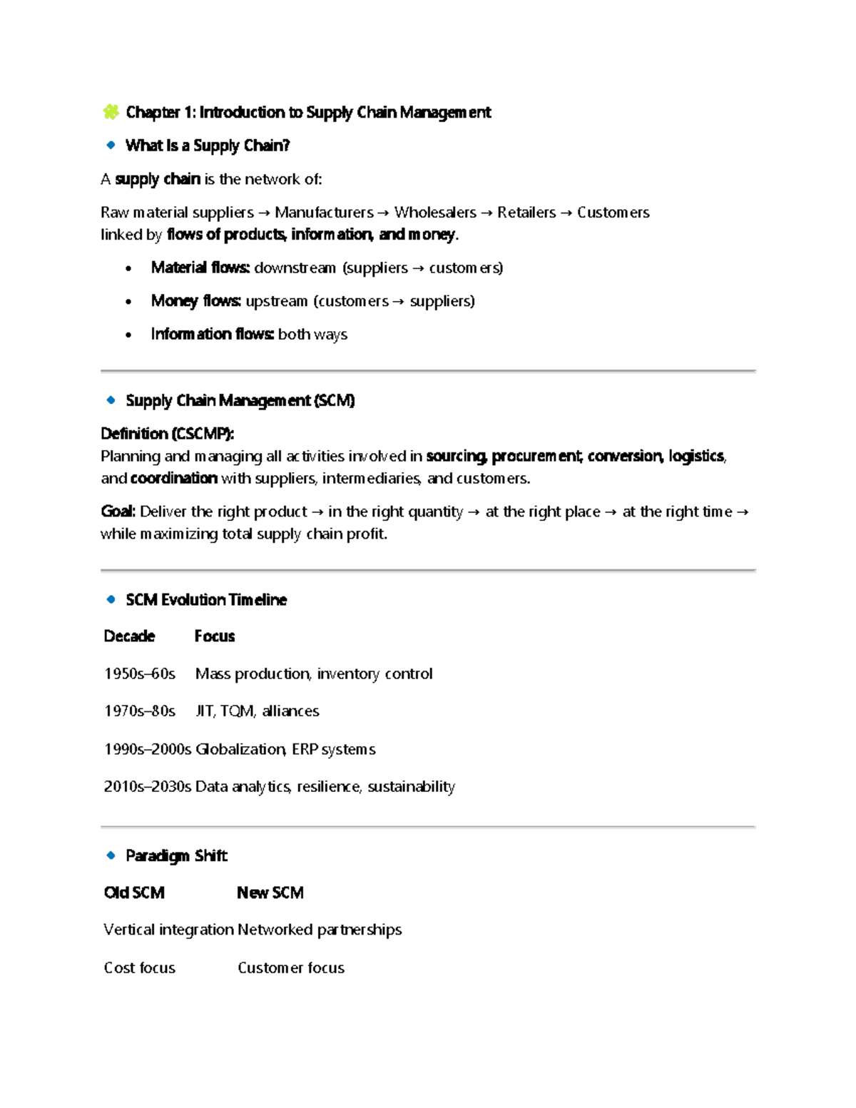 Supply Chain Management Overview: Key Concepts and Trends (SCM 101 ...