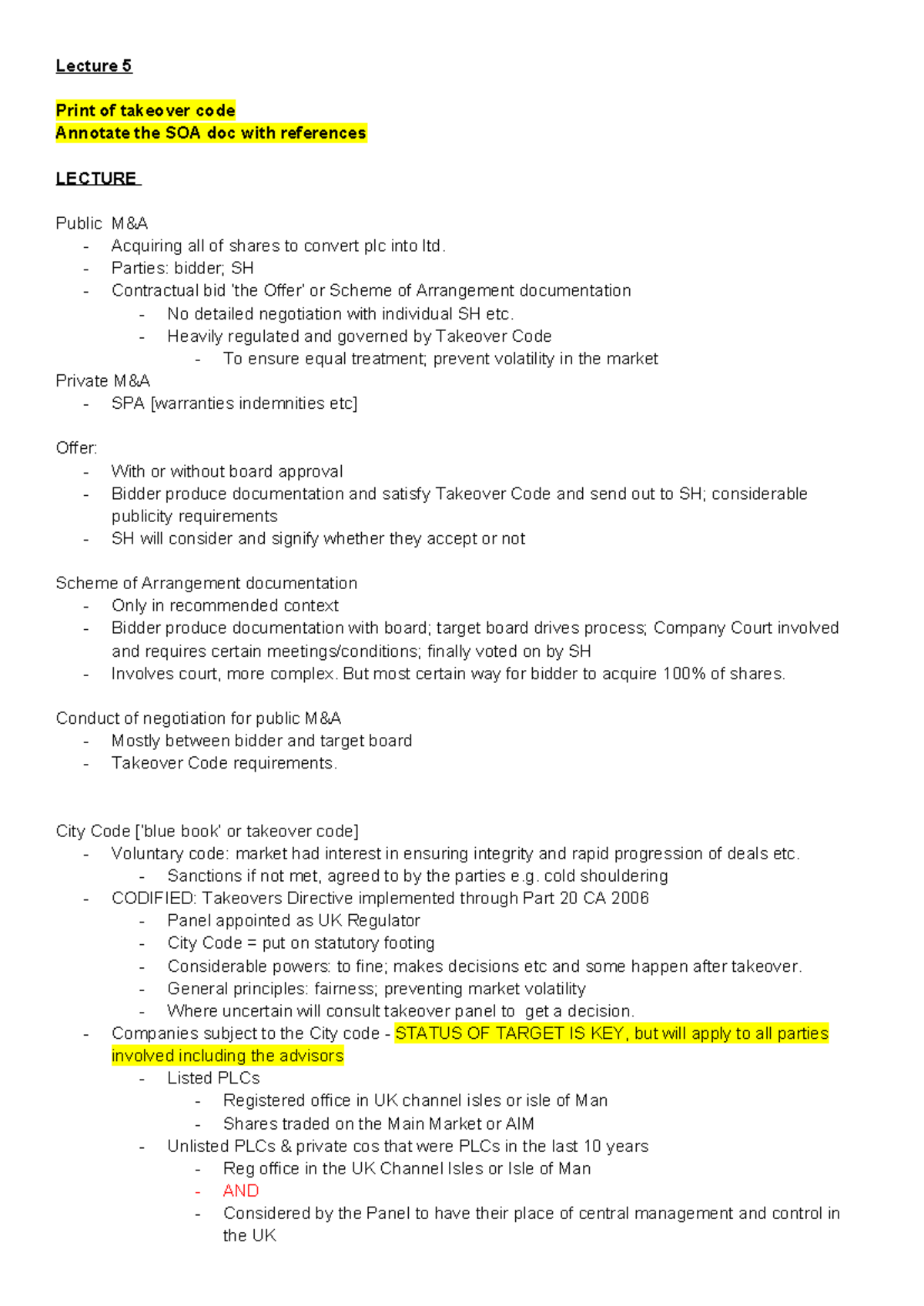 MA ws09 - Workshop 9. - Lecture 5 Print of takeover code Annotate the ...