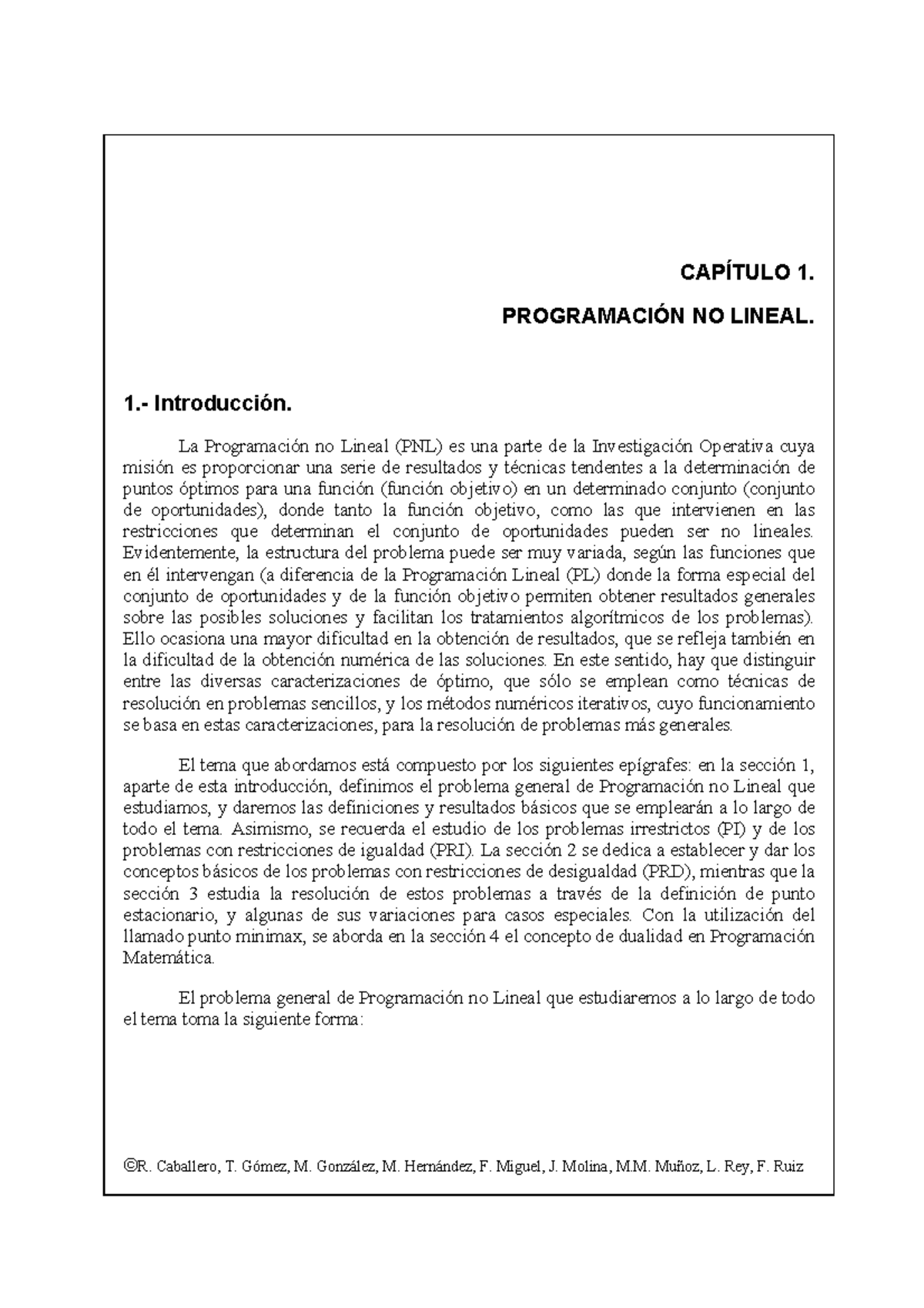 3.1 Fundamentos de Programación No Lineal (PNL) y Métodos de ...