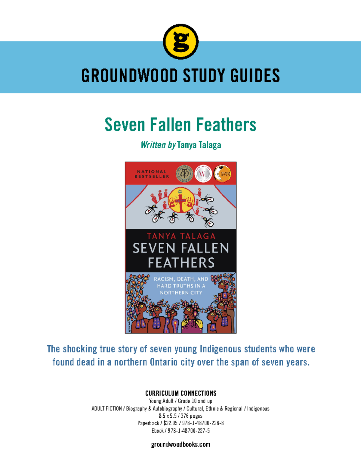 9781487002268 resource - GROUNDWOOD STUDY GUIDES Seven Fallen Feathers ...