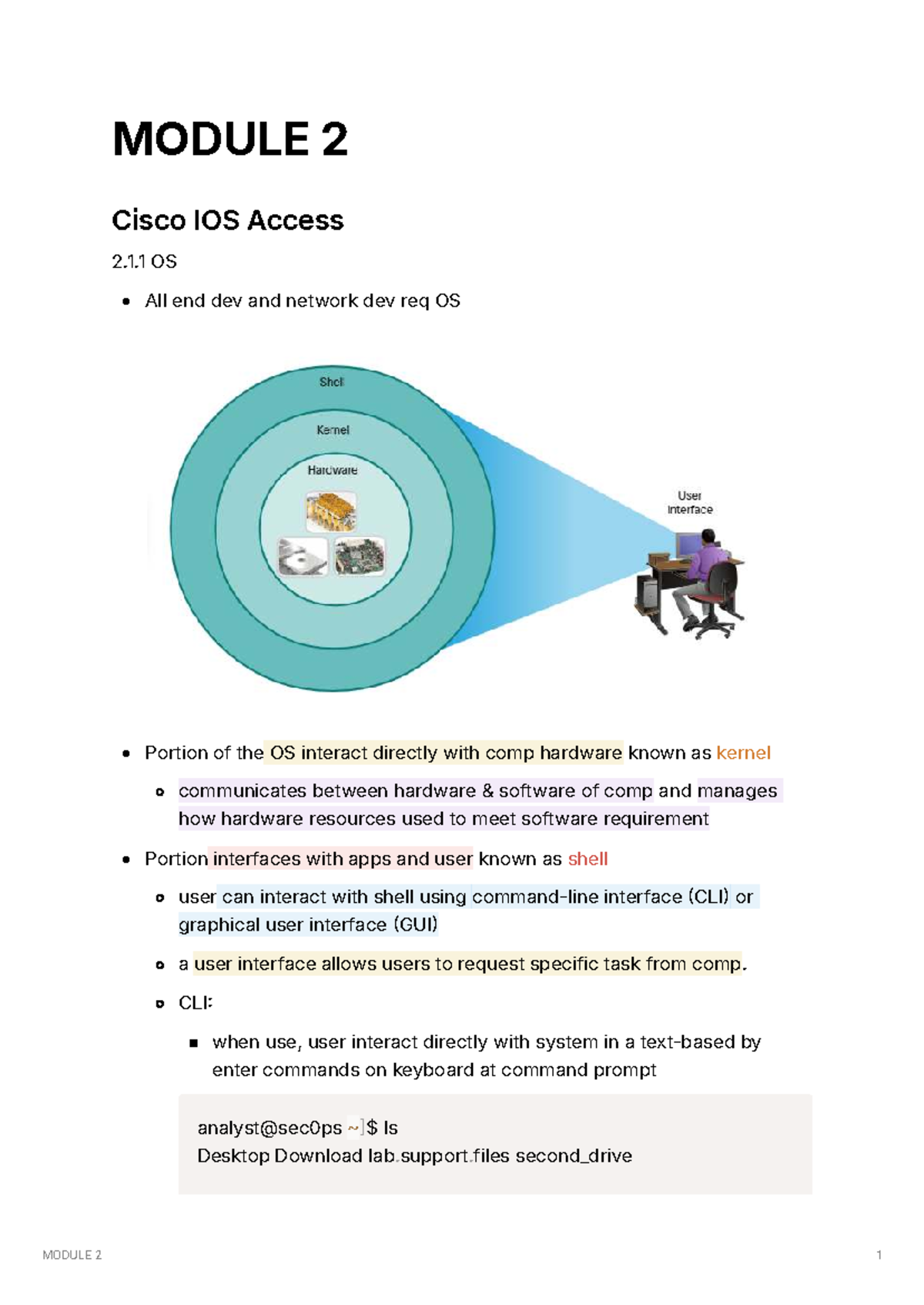 NETACAD Module 2: Cisco IOS Access and Network Device Interaction - Studocu