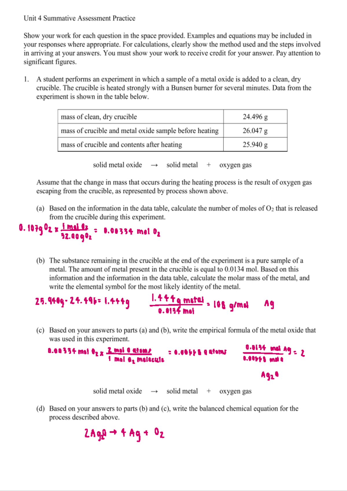 Summative Assessment Practice: Unit 4 Review Guide - Studocu