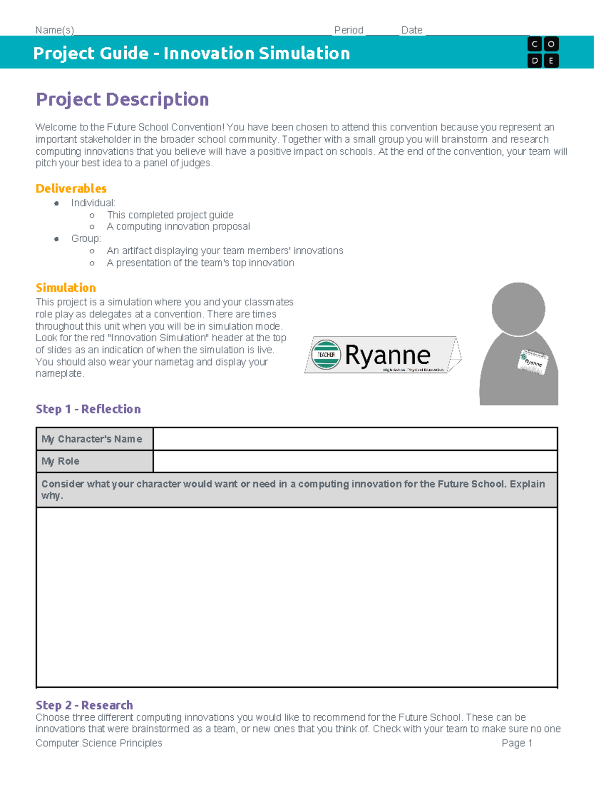 CSP Unit 8 Innovation Simulation Project: Comprehensive Guide - Studocu