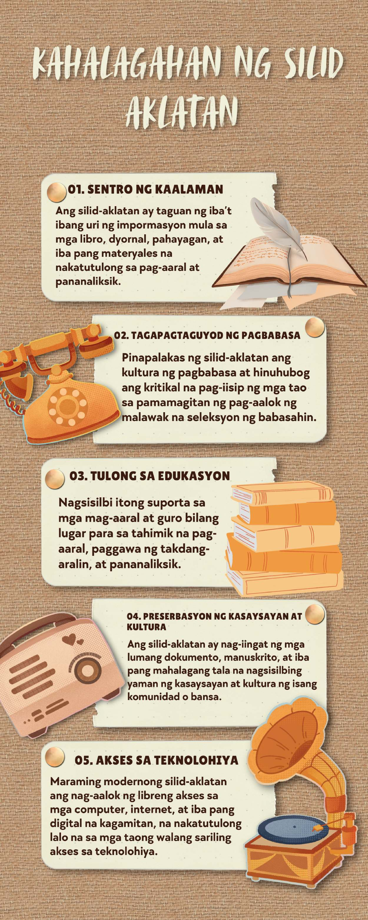 Kahalagahan ng Silid Aklatan: Sentro ng Kaalaman at Edukasyon - Studocu