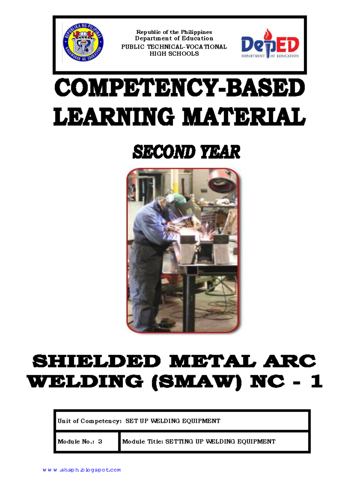 Welding Module 1-3 - ctto - Republic of the Philippines Department of ...