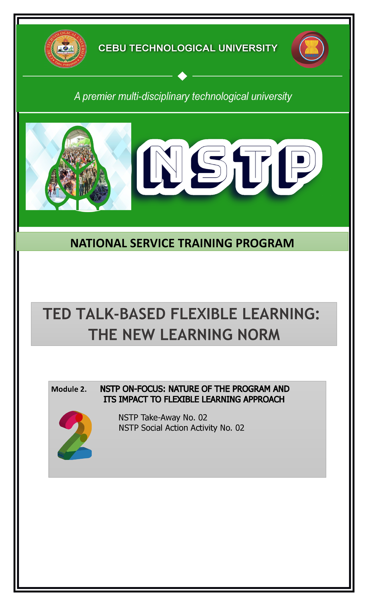 Module 2 unified course pack 1 - Module 2. NSTP ON-FOCUS: NATURE OF THE ...