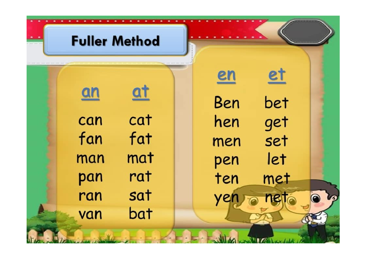 Fuller Method Reading Materials: Engaging Stories & Word Families - Studocu