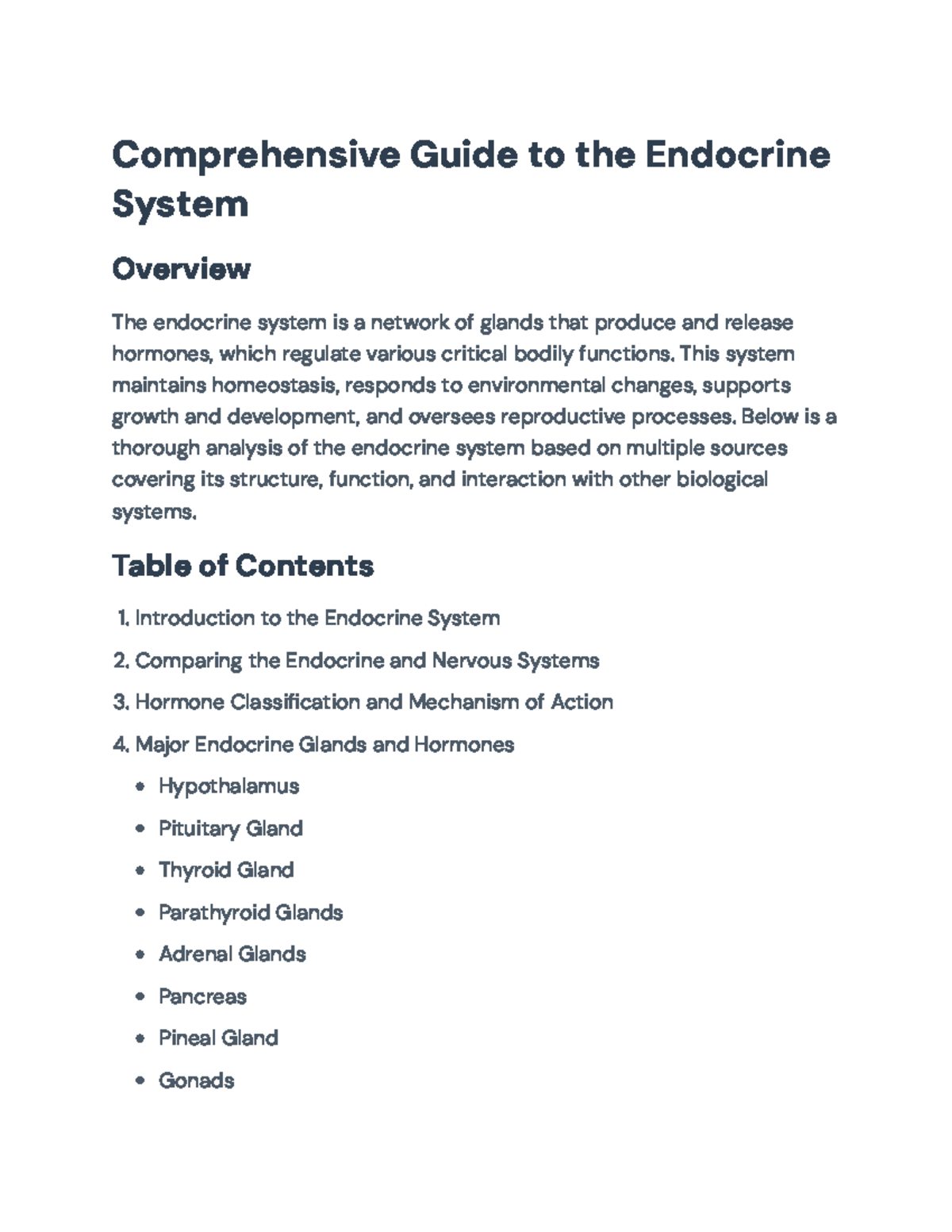 Comprehensive Overview of the Endocrine System: Glands & Hormones ...
