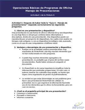 Modulo 4 infotep Escarlet - Oficina Procesadores de Textos Actividad del módulo 4 Actividad 1 ...