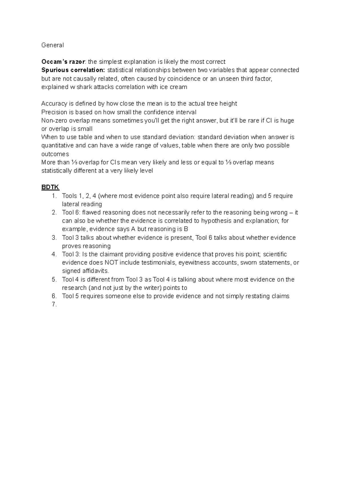 HSI1000 - Midterm Notes on Statistical Relationships and Evidence ...